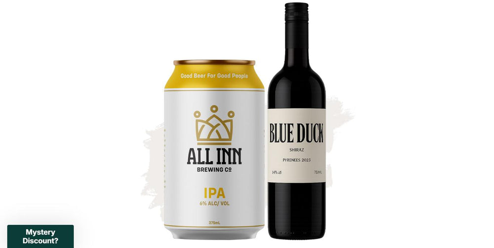 All Inn IPA + Blue Duck Shiraz